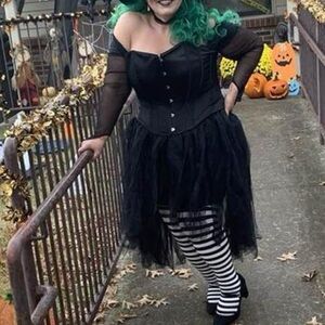 torrid | Dresses | Torrid Black Off Shoulder Whimsygoth Gothic Witch ...